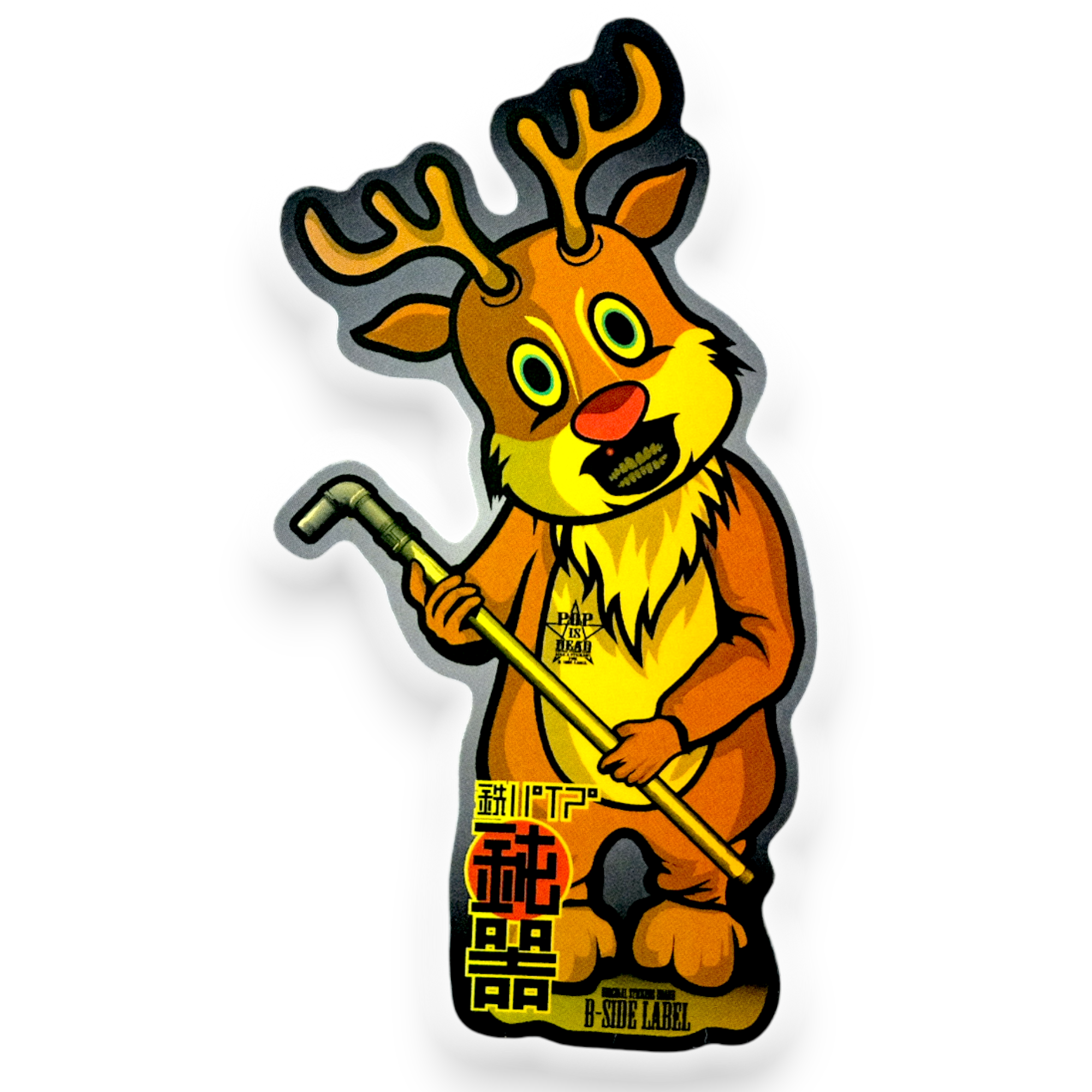 Creepy Reindeer Mascot B-Side Label Sticker – Japan Goods Direct