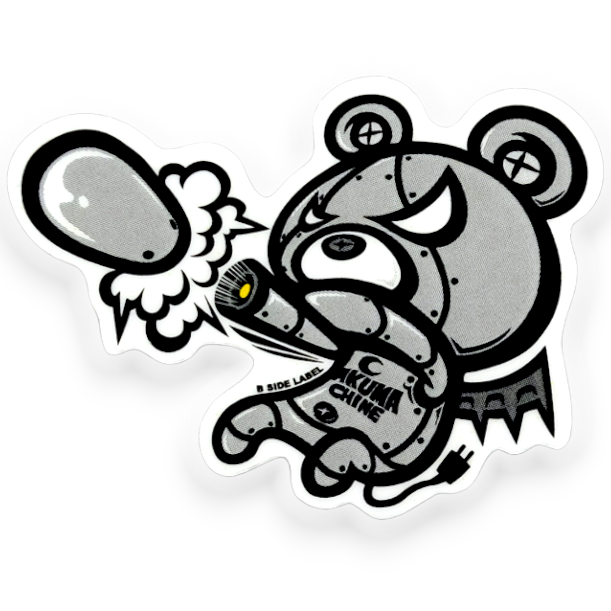 Mecha Kuma Grey B-Side Label Sticker – Japan Goods Direct